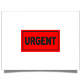 Urgent Shipping Label