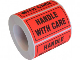Handle with Care Shipping Label